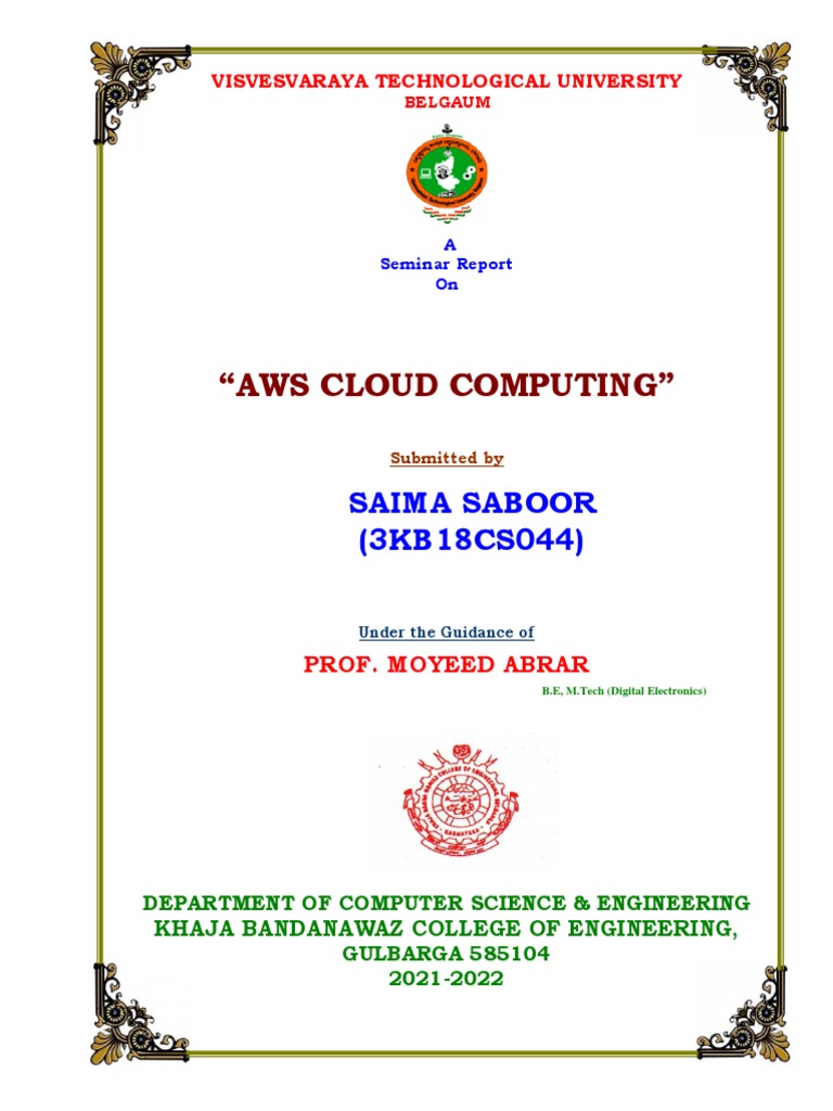 Aws Final Report | PDF | Amazon Web Services | Cloud Computing