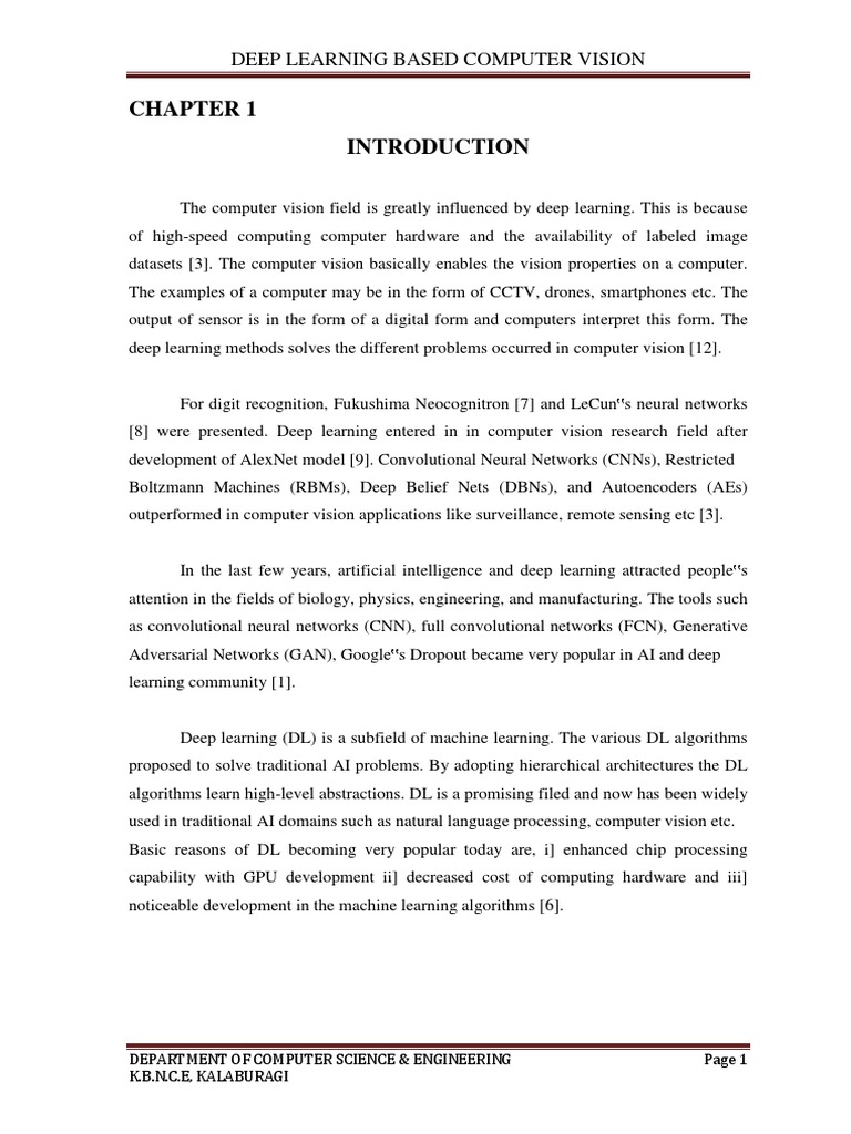 Report | PDF | Deep Learning | Computer Vision