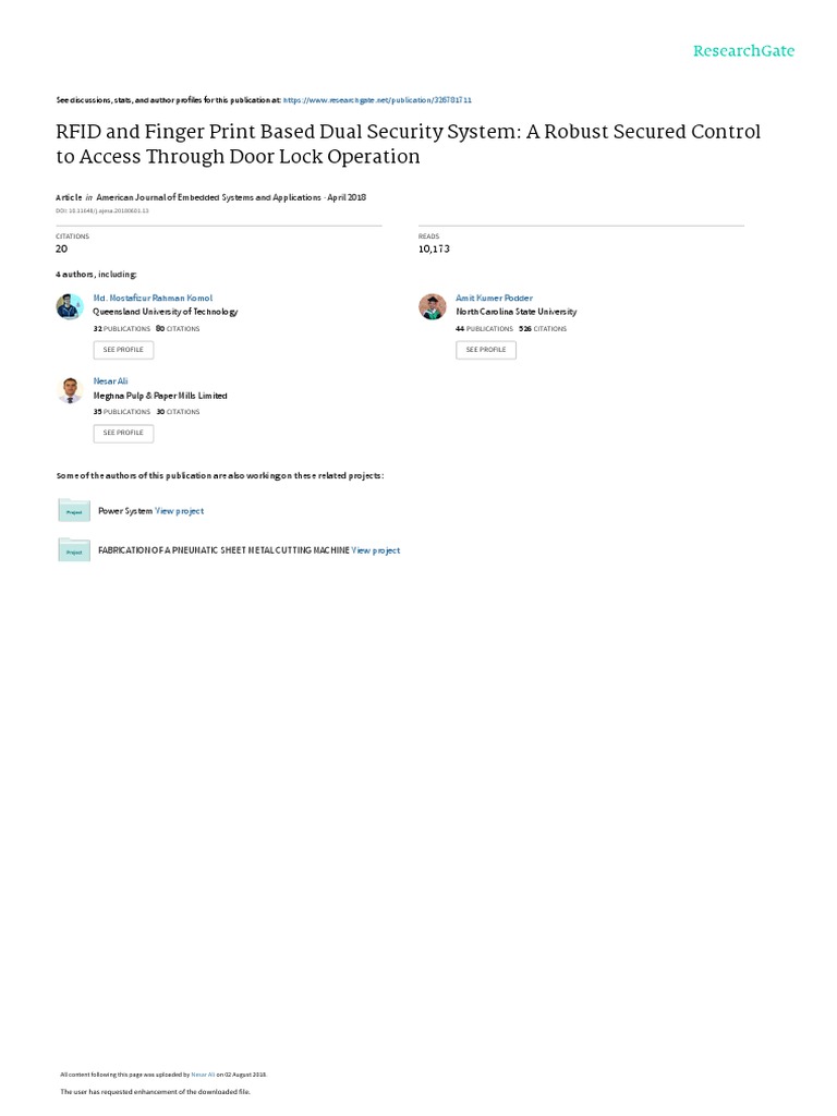 AJESA | PDF | Fingerprint | Radio Frequency Identification