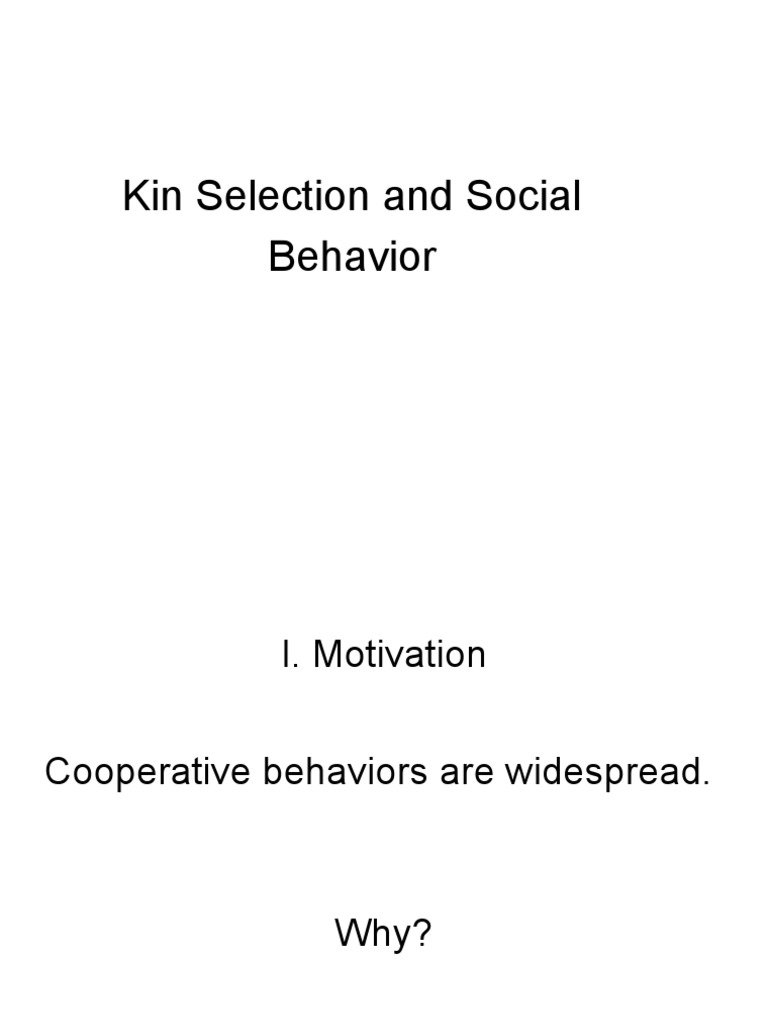 Kin Selection | PDF | Biological Evolution | Evolutionary Biology