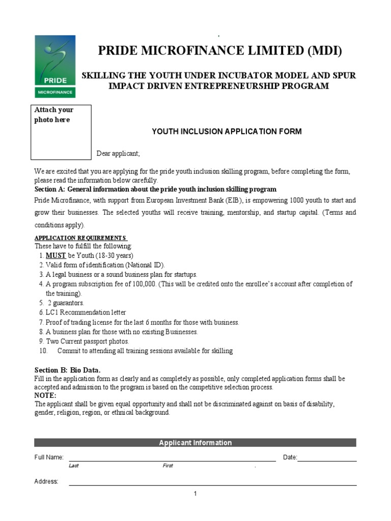 YIP Application | PDF | Business | Identity Document