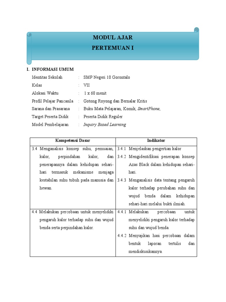 Modul Pertemuan 1 | PDF