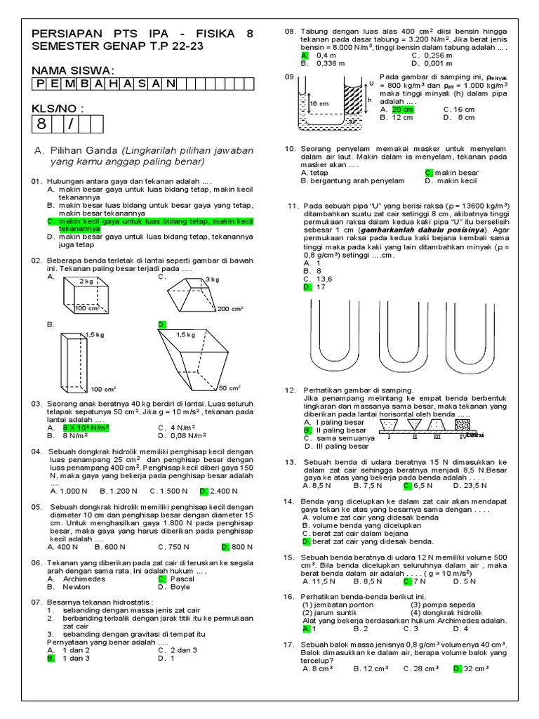 Latihan PTS SEM GENAP | PDF
