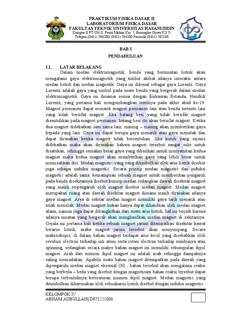 Hubungan Medan Magnet dan Arus Listrik | PDF