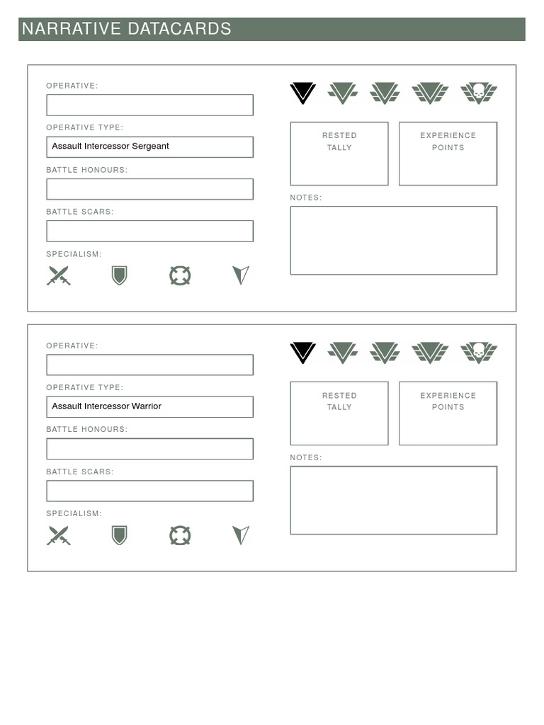 Kill Team Datacards | PDF
