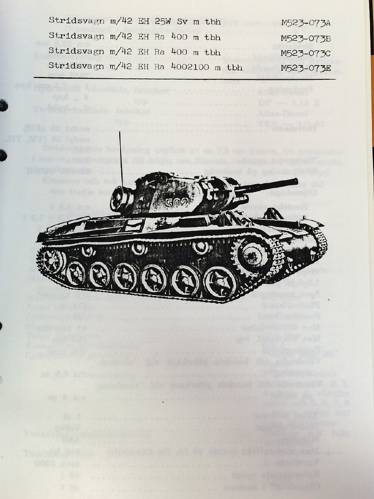 Stridsvagn m42 EH | PDF