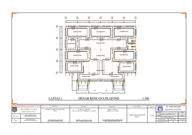 Lantai 1 Denah Rencana Plafond 1:300: Plafond Gypsum Plafond Gypsum ...