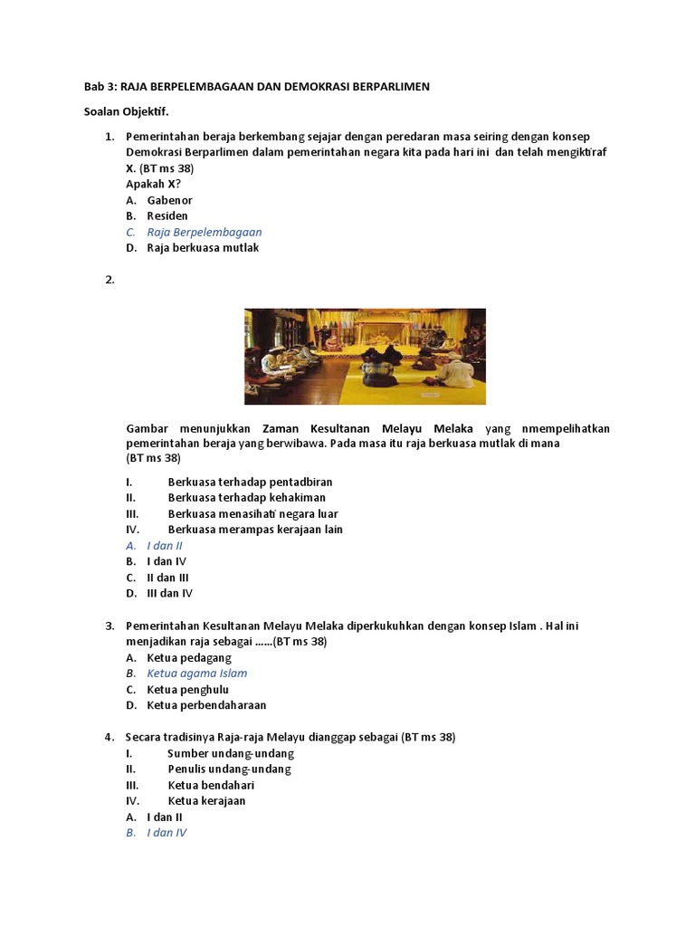 Sej Soalan Bab 3 | PDF