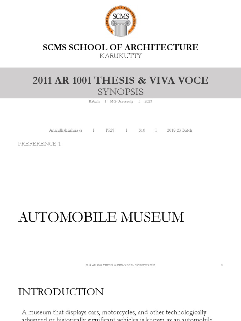 Automobile Museum Thesis | PDF | Car | Museum
