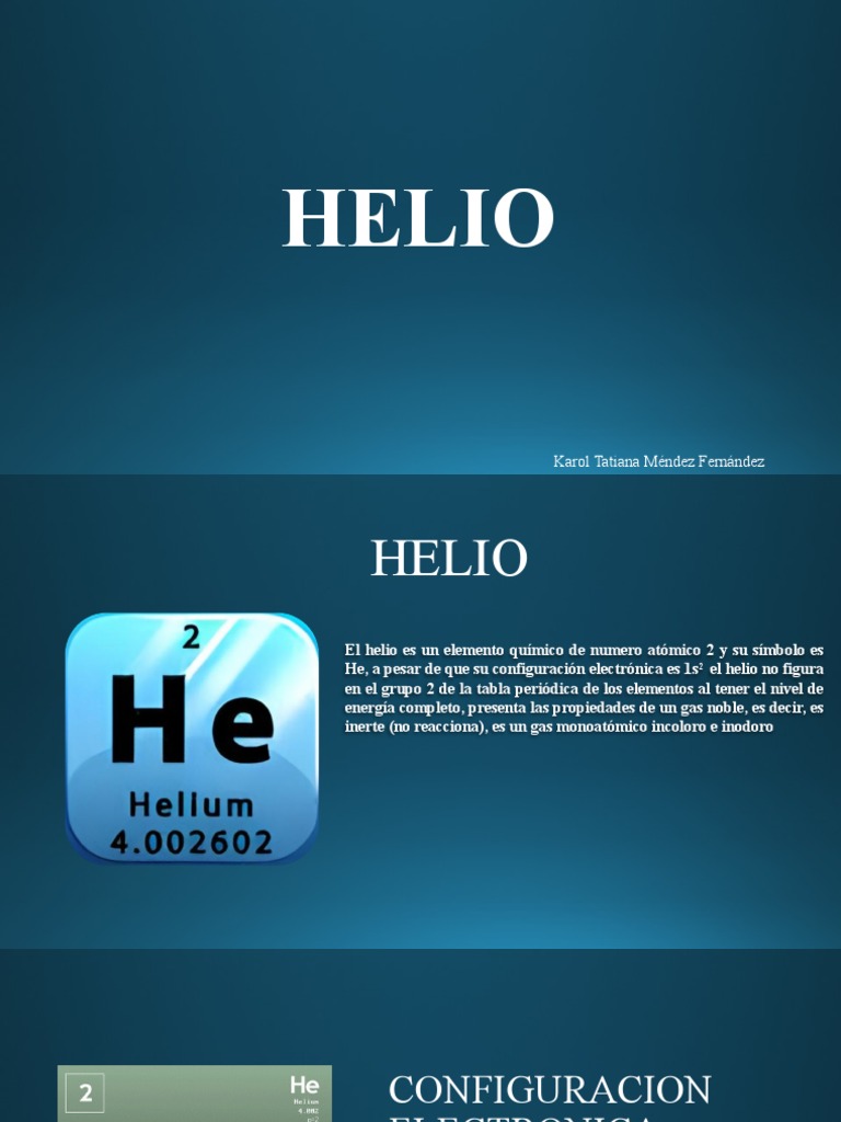 Propiedades y Usos del Helio | PDF