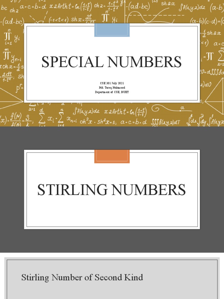 CH 06 Special Numbers | PDF | Permutation | Mathematical Relations