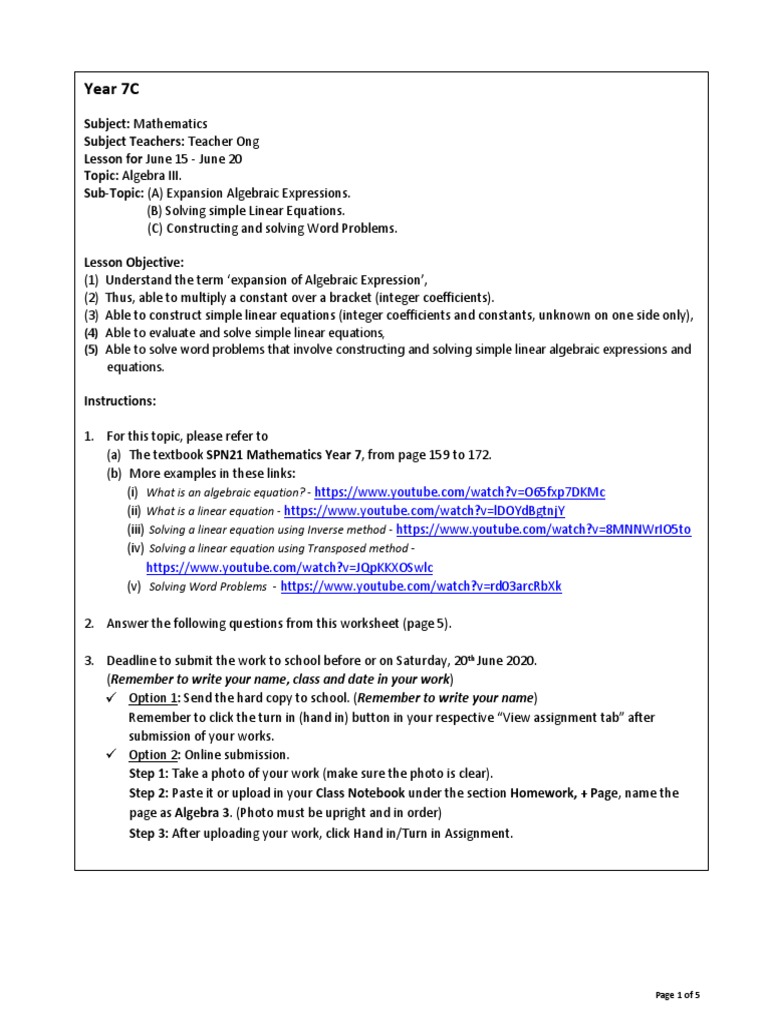 Algebra III PDF | Download Free PDF | Equations | Applied Mathematics