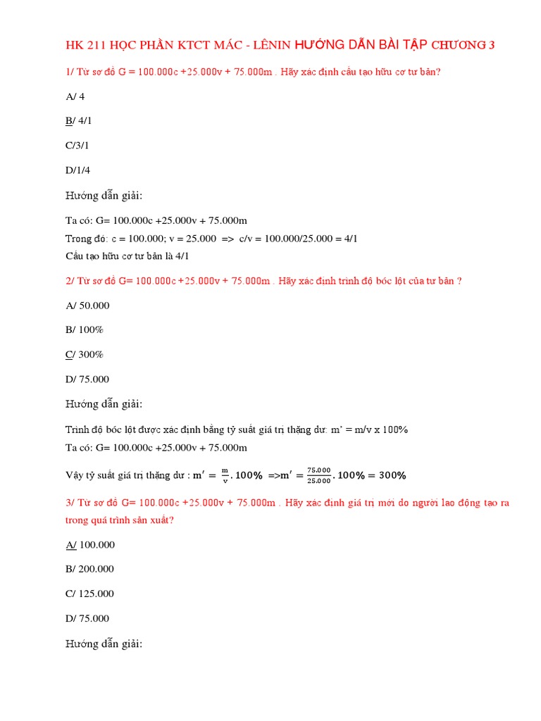 HÆ°á Ng Dáº N Giáº I Bã I Táº P ChÆ°Æ¡ng 3 Pdf Pdf
