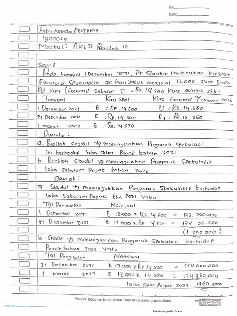 Tugas AKL 2 Praktek 12 PDF | PDF