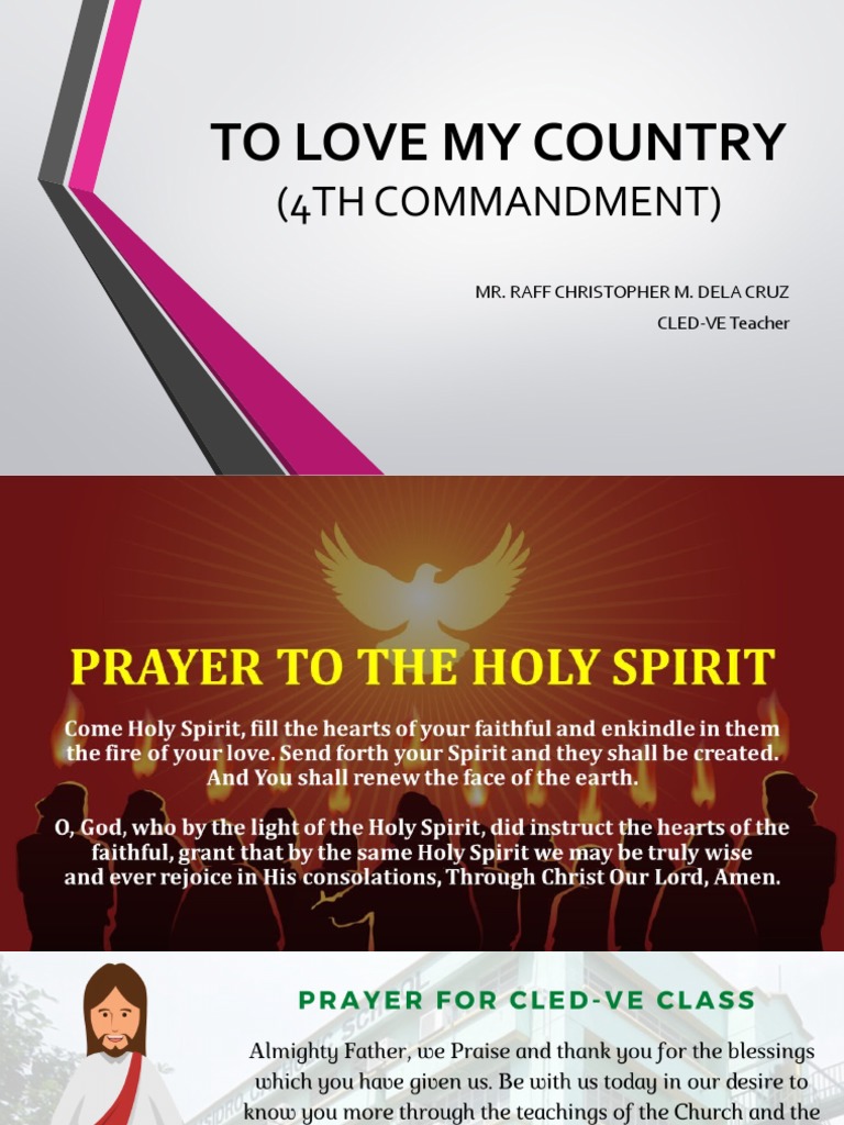 To Love My Country (4TH Commandment) | PDF | Ten Commandments | Love