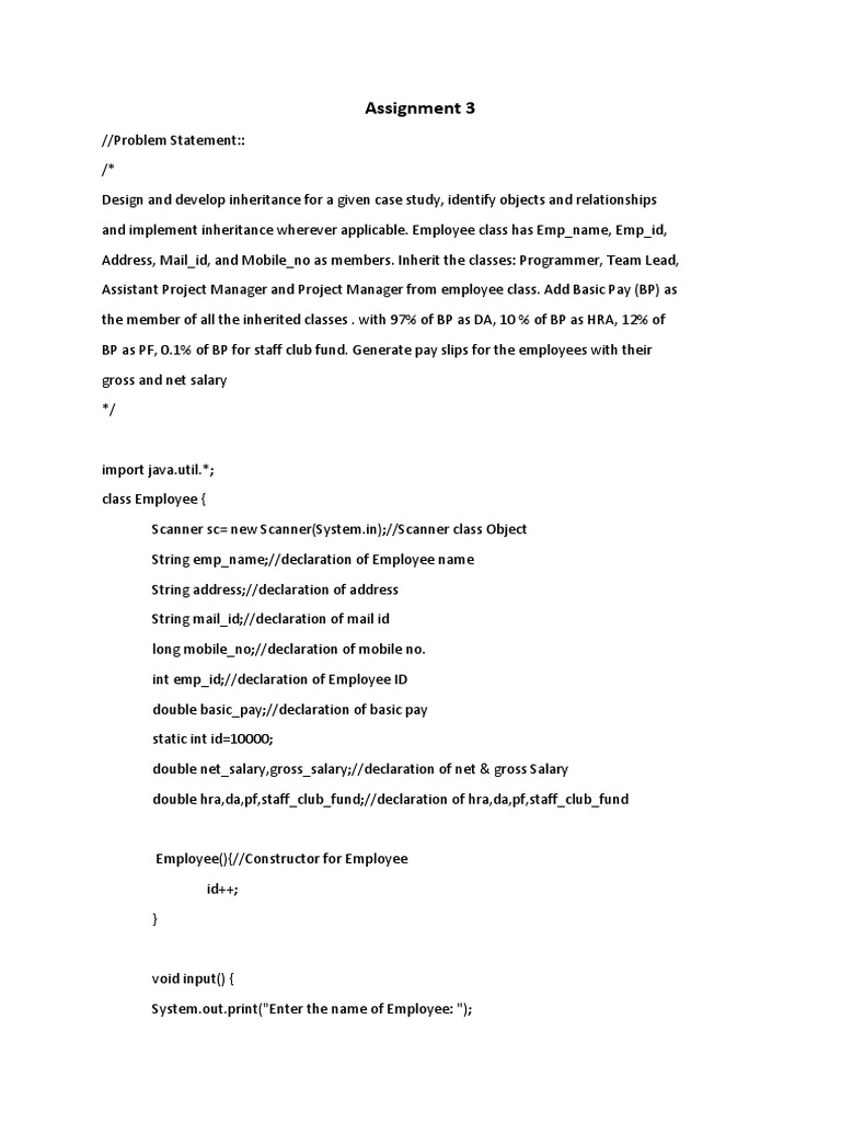Assignment 3 Pdf Class Computer Programming Constructor Object Oriented Programming