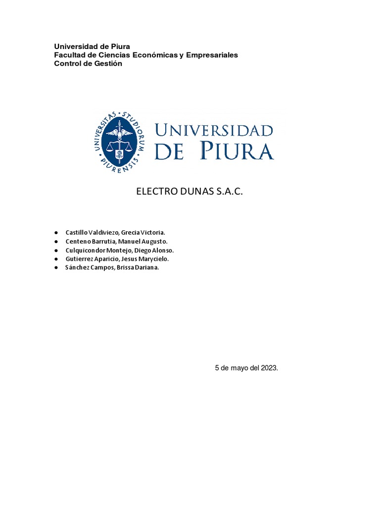 1 - ELECTRODUNAS (Correcciones) PDF | PDF | Calidad (comercial ...