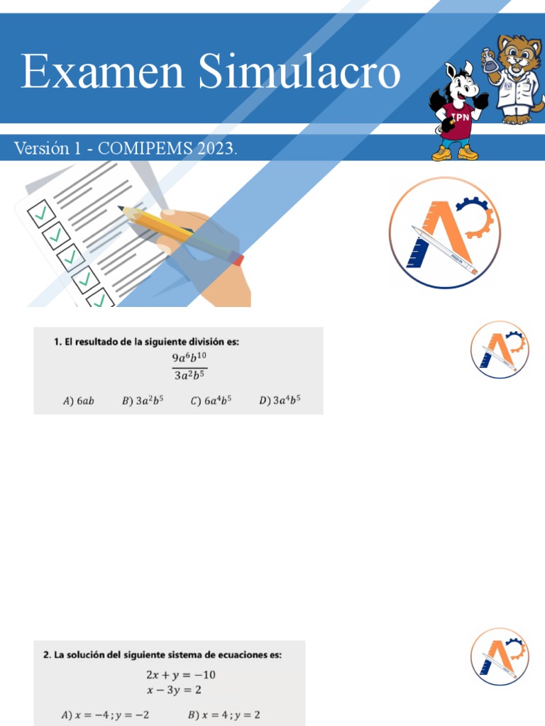 Presentación Examen COMIPEMS 2023 - V1 | PDF