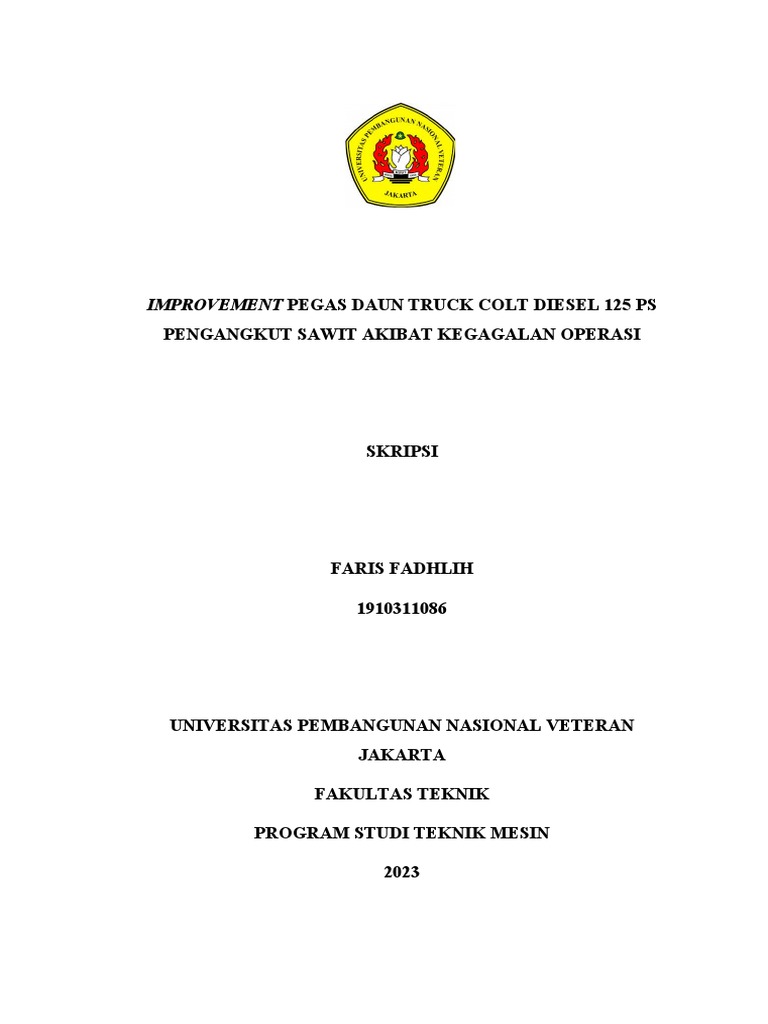 Proposal Leaf Spring (Skripsi Faris) | PDF