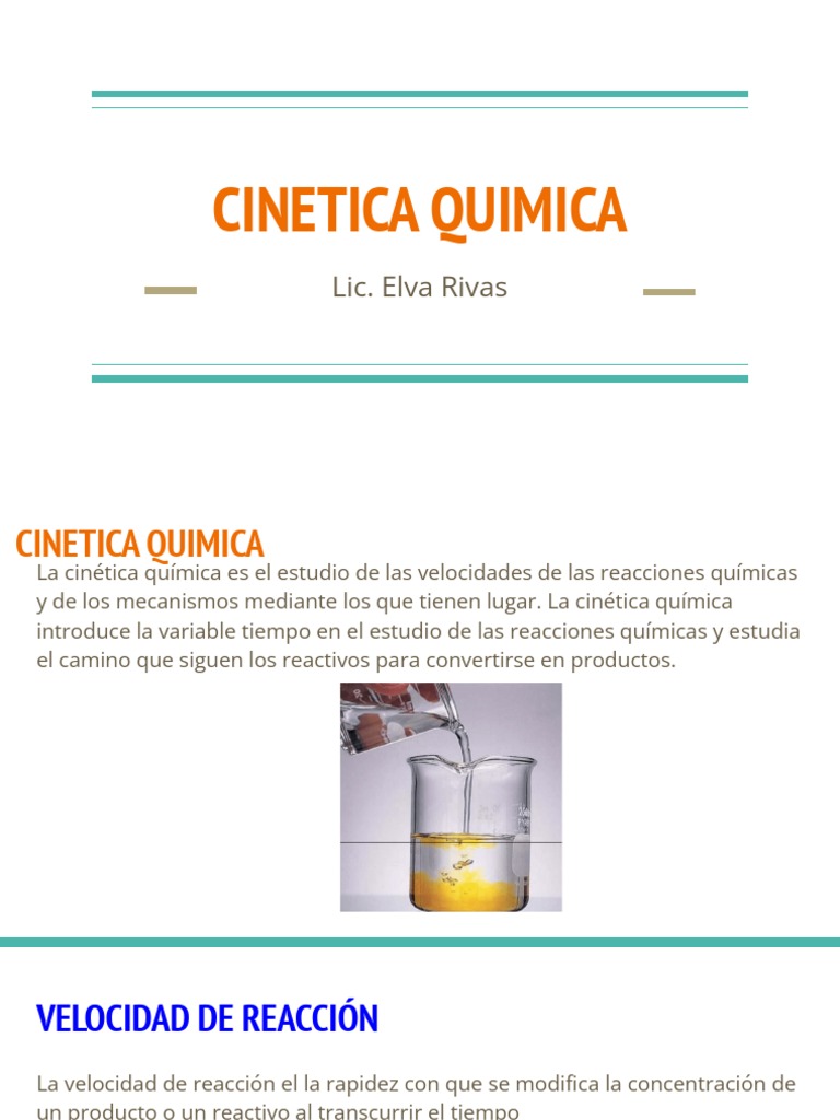 Cinetica Quimica | PDF | Cinética química | Reacciones químicas
