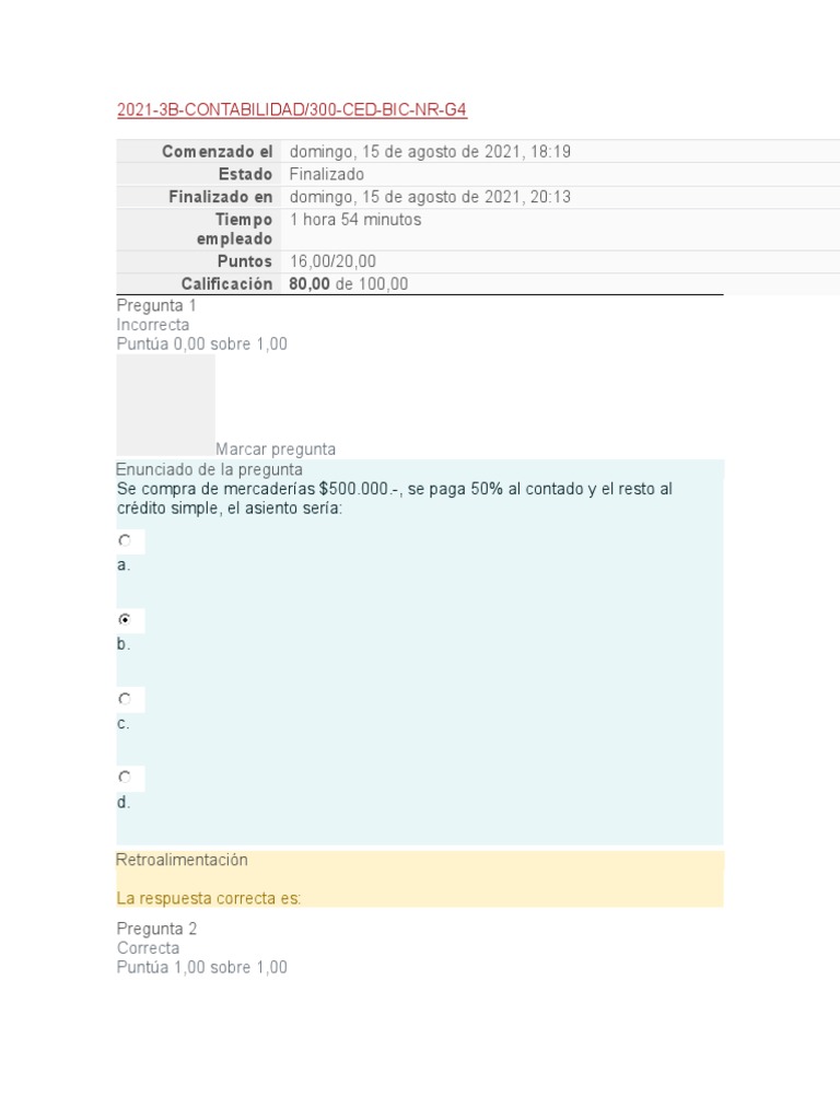 Contabilidad Prueba #1 | PDF | Contabilidad | Bancos