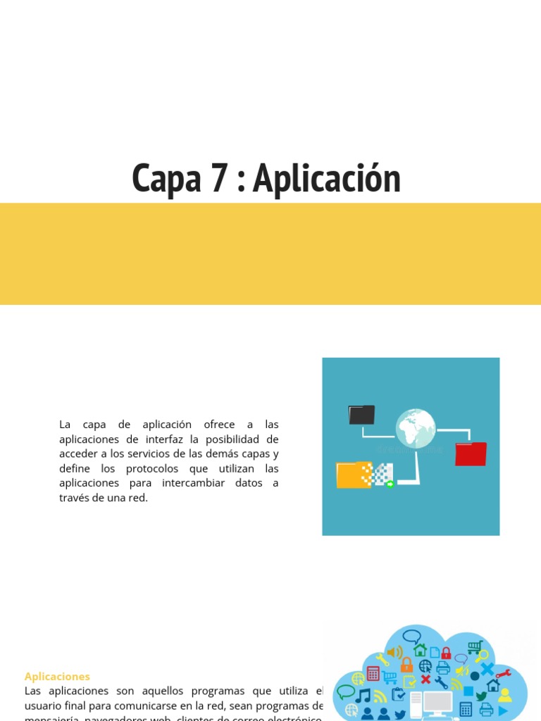 Capa 7 Aplicación PDF | PDF | Protocolo de transferencia de archivos | sistema de nombres de dominio