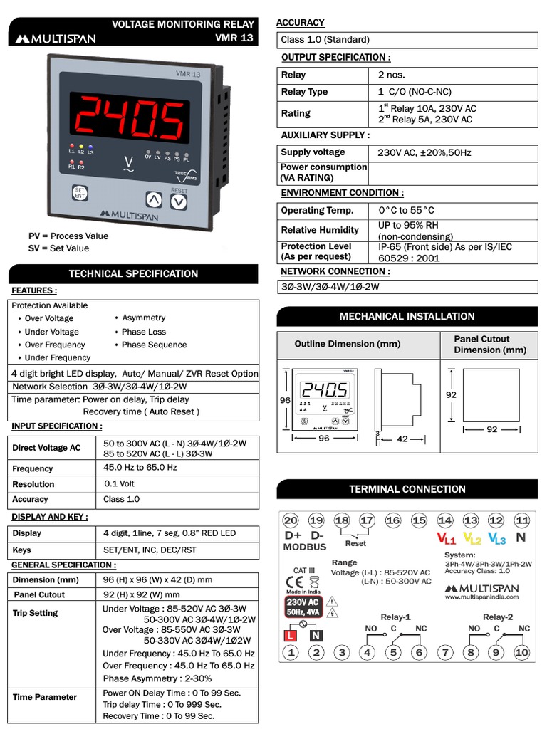 VMR 13 | PDF | Mains Electricity | Alternating Current