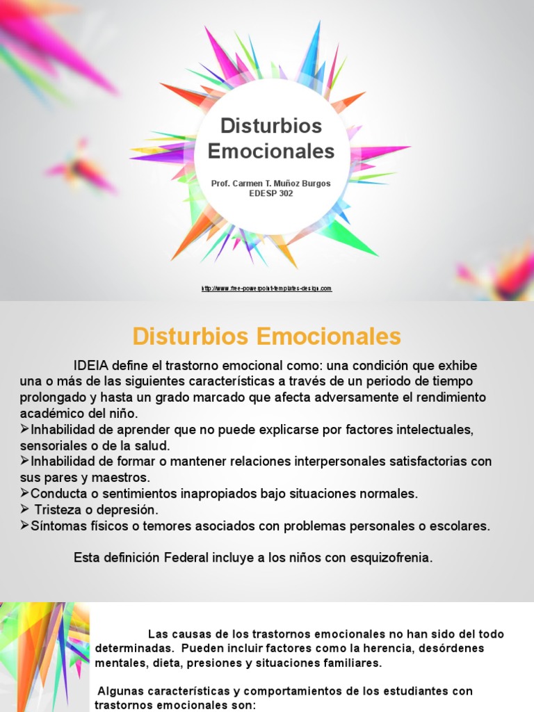 Disturbios Emocionales EDESP 302 | PDF | Trastorno depresivo mayor ...
