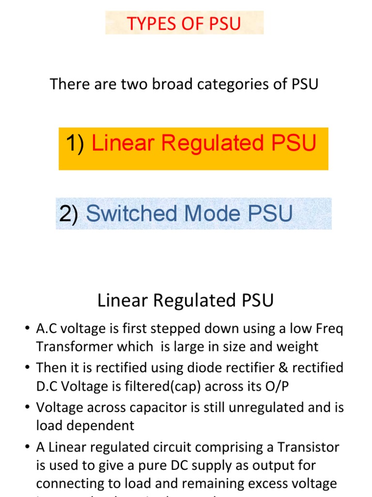 Types of Psu | PDF | Power Supply | Rectifier