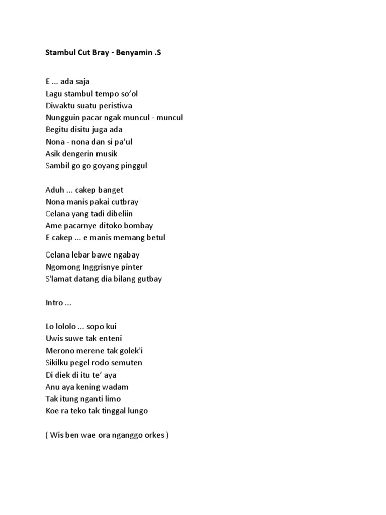 Stambul Cut Bray PDF | PDF