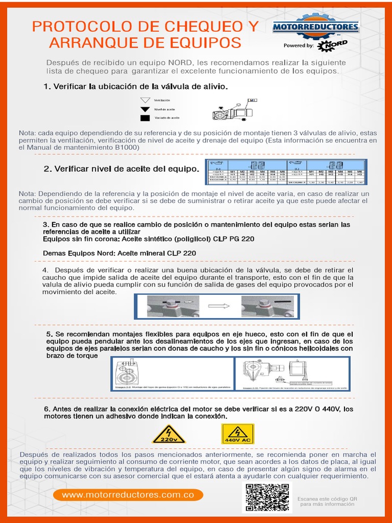 Protocolo Arranque Equipos Actual | PDF