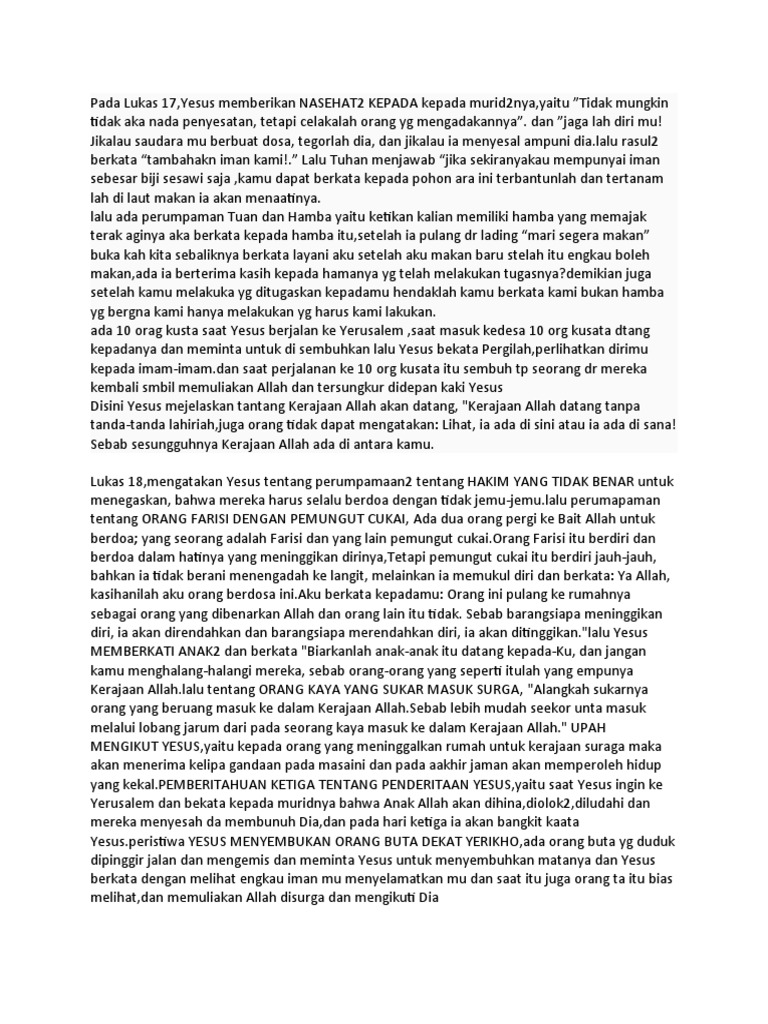 Ringkasan Lukas | PDF