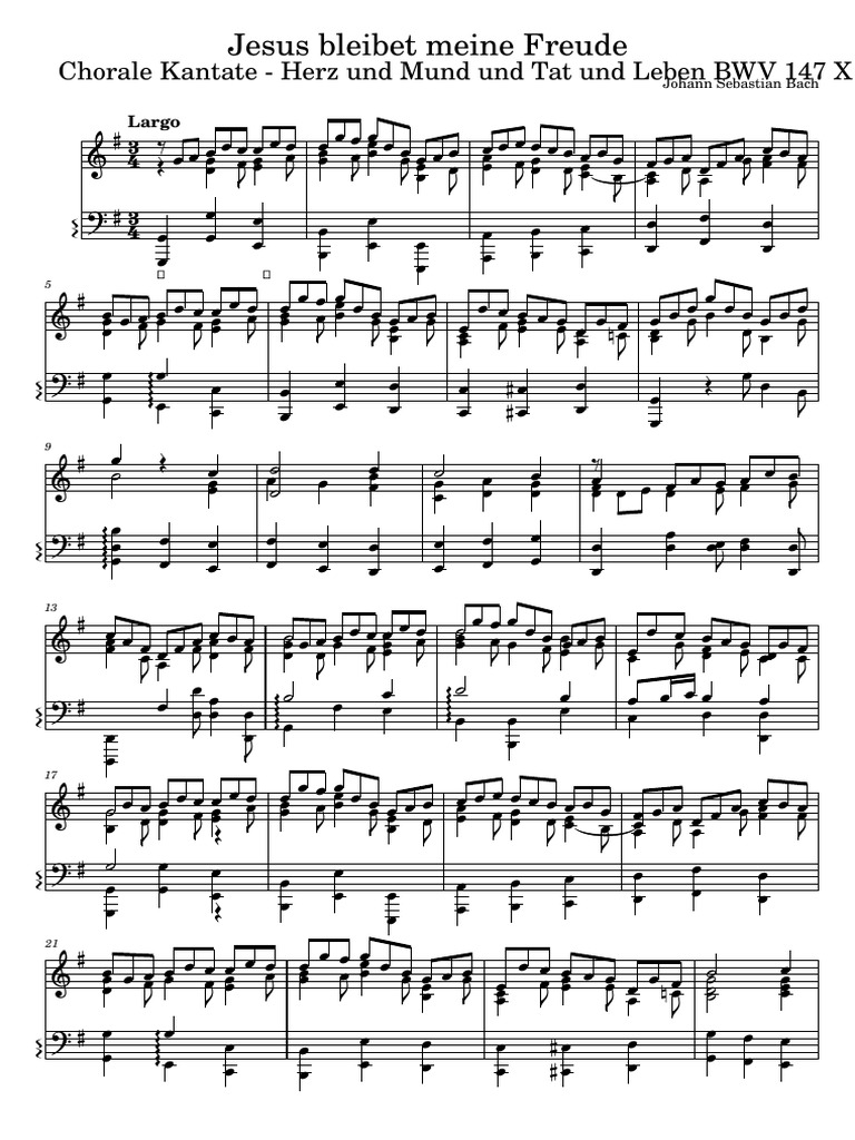 Cantata 147 Jesu Meine Freude PDF | PDF | Bach Family | Baroque Music