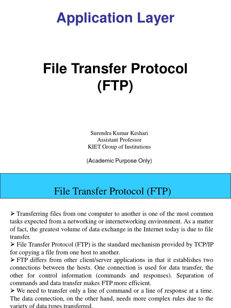 Unit 5.1 FTP PDF | PDF | File Transfer Protocol | Internet Protocol Suite Unit 5.1 FTP PDF | PDF | File Transfer Protocol | Internet Protocol Suite