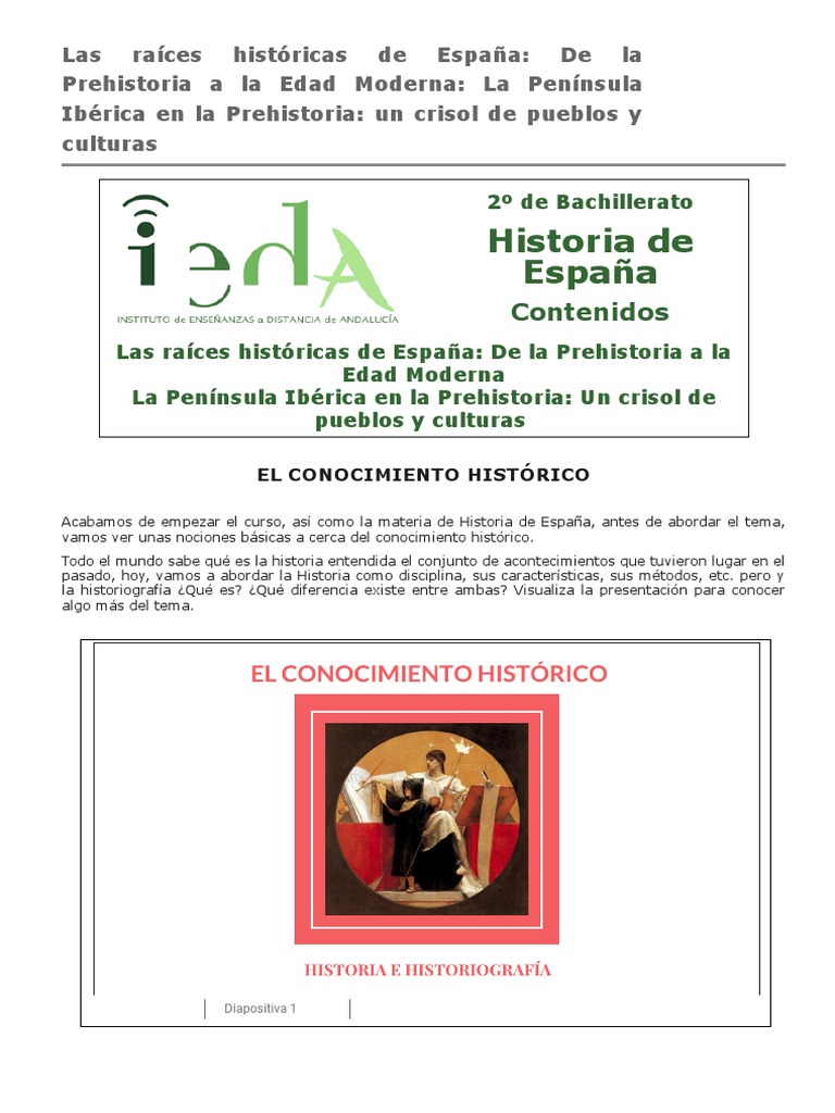 Tema 1.1 Las Raices Historicas de Espana | PDF | Neolítico | neanderthal