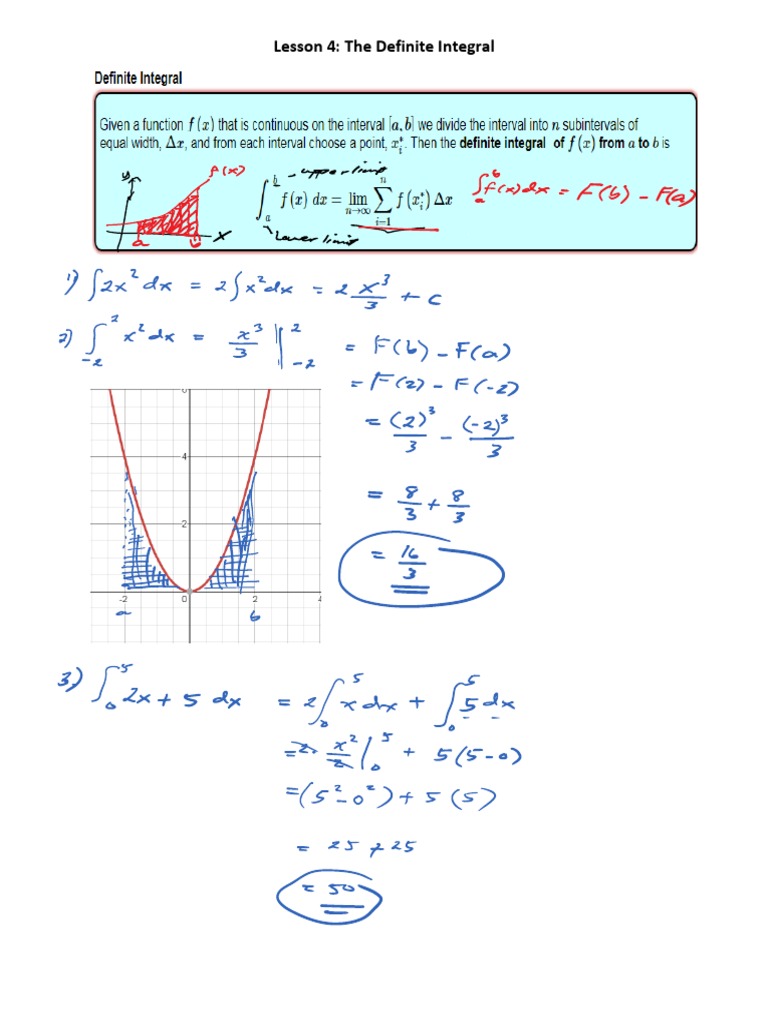 Definite Integrals Explained | PDF