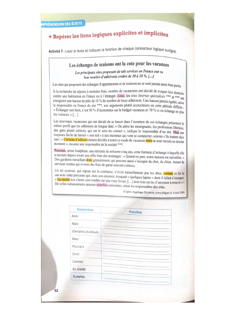 Repérer Les Liens Logiques Explicites Et Implicites | PDF