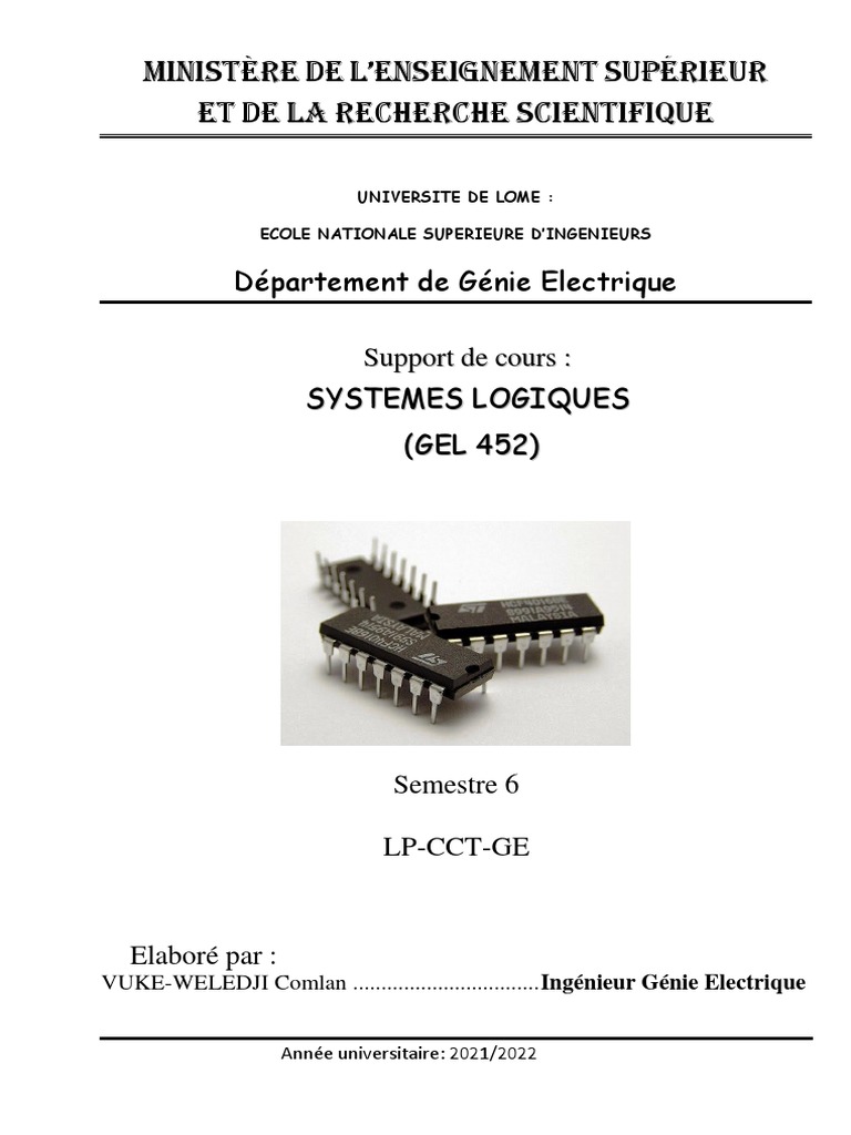 Systèmes Logiques et Circuits Logiques | PDF | Décimal codé binaire ...