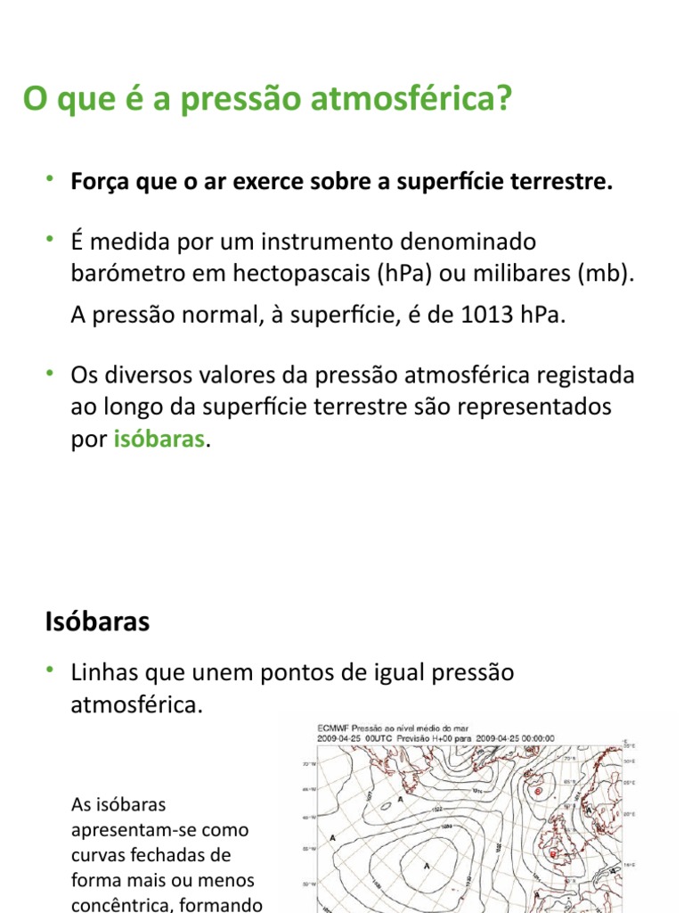 4-Pressão atmosférica e estado do tempo | PDF | Atmosfera | Pressão