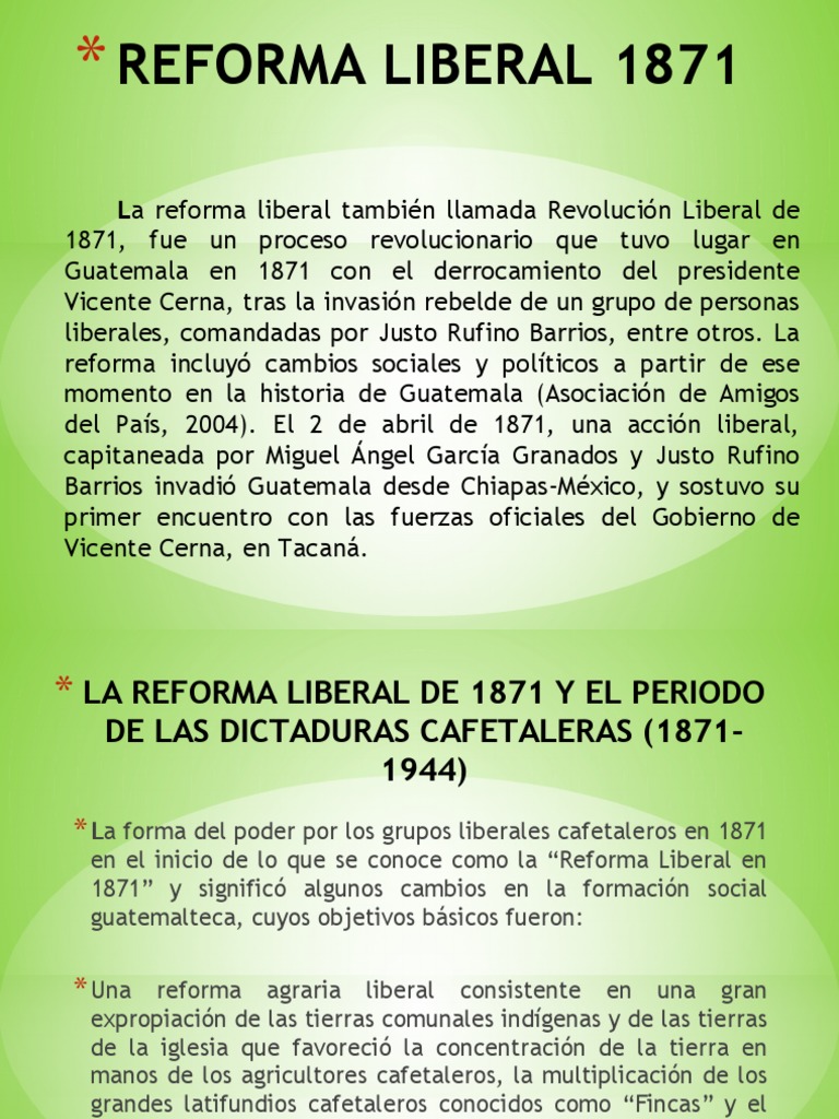 Reforma Liberal 1871 | PDF