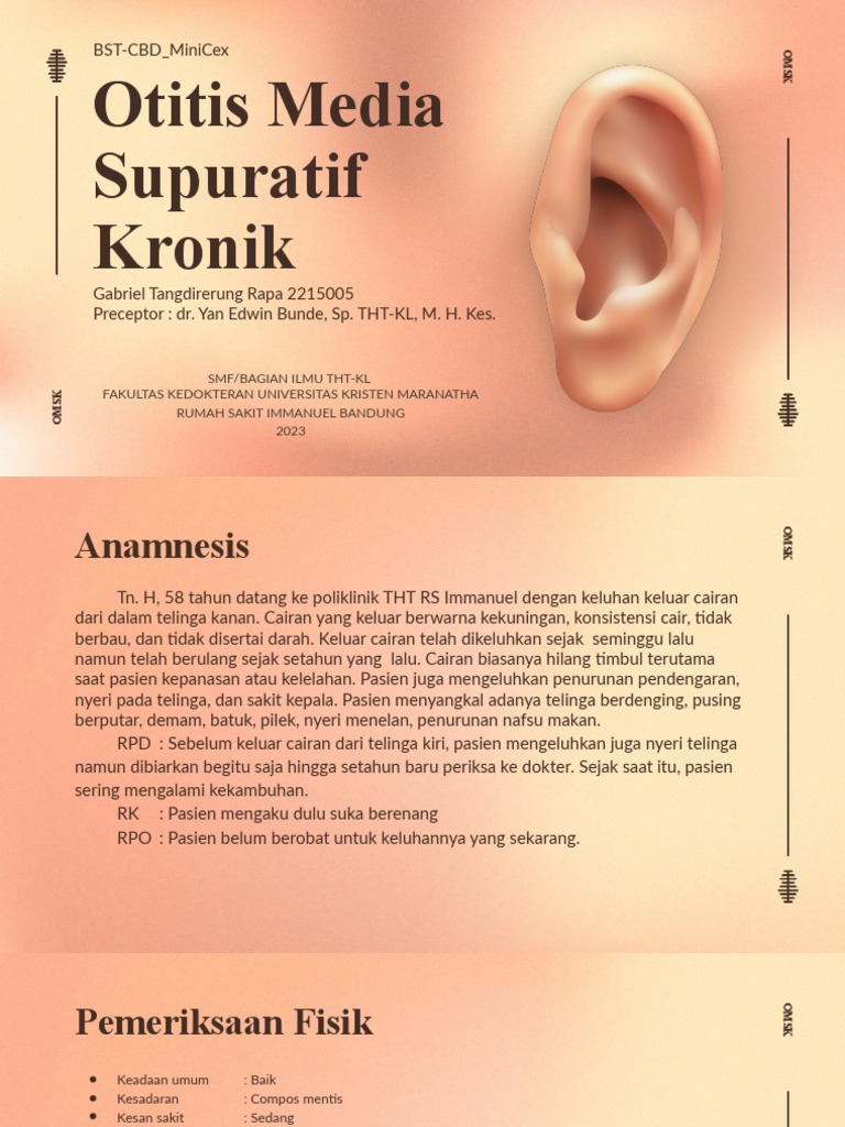 Otitis Media Supuratif Kronis | PDF
