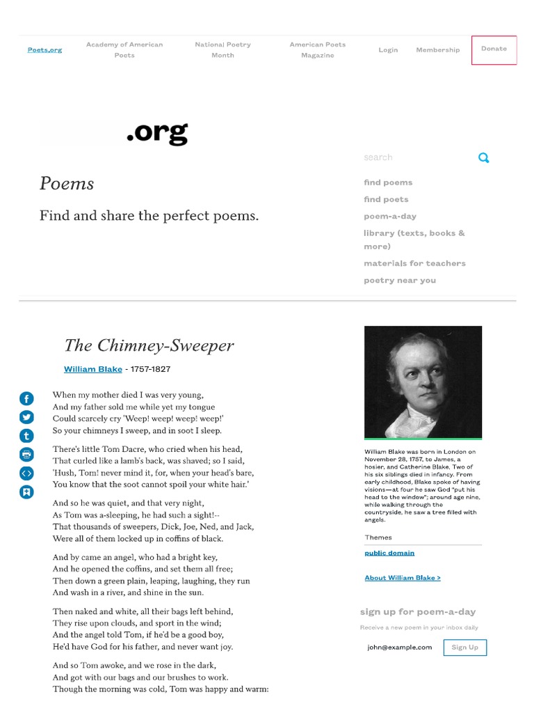 The Chimney-Sweeper | PDF