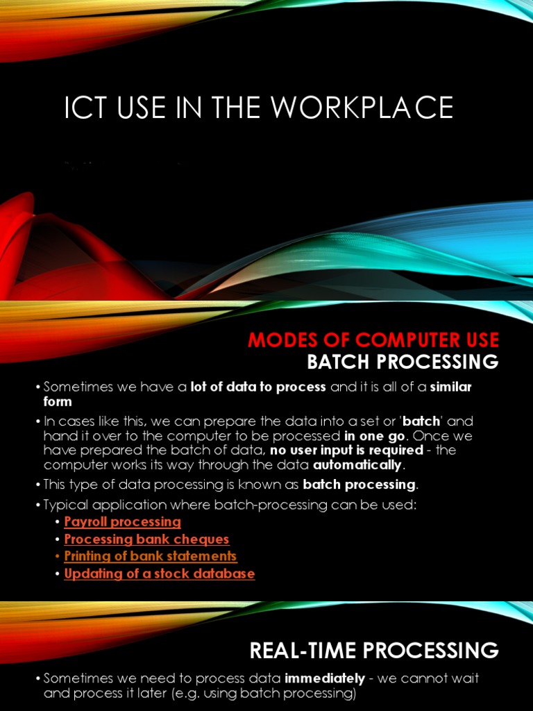 ICT Applications in the Workplace | PDF