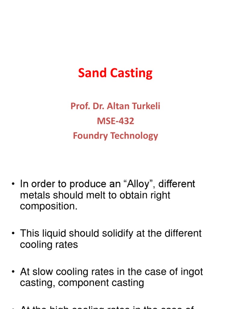 Industrial Sand Casting | PDF | Casting (Metalworking) | Foundry