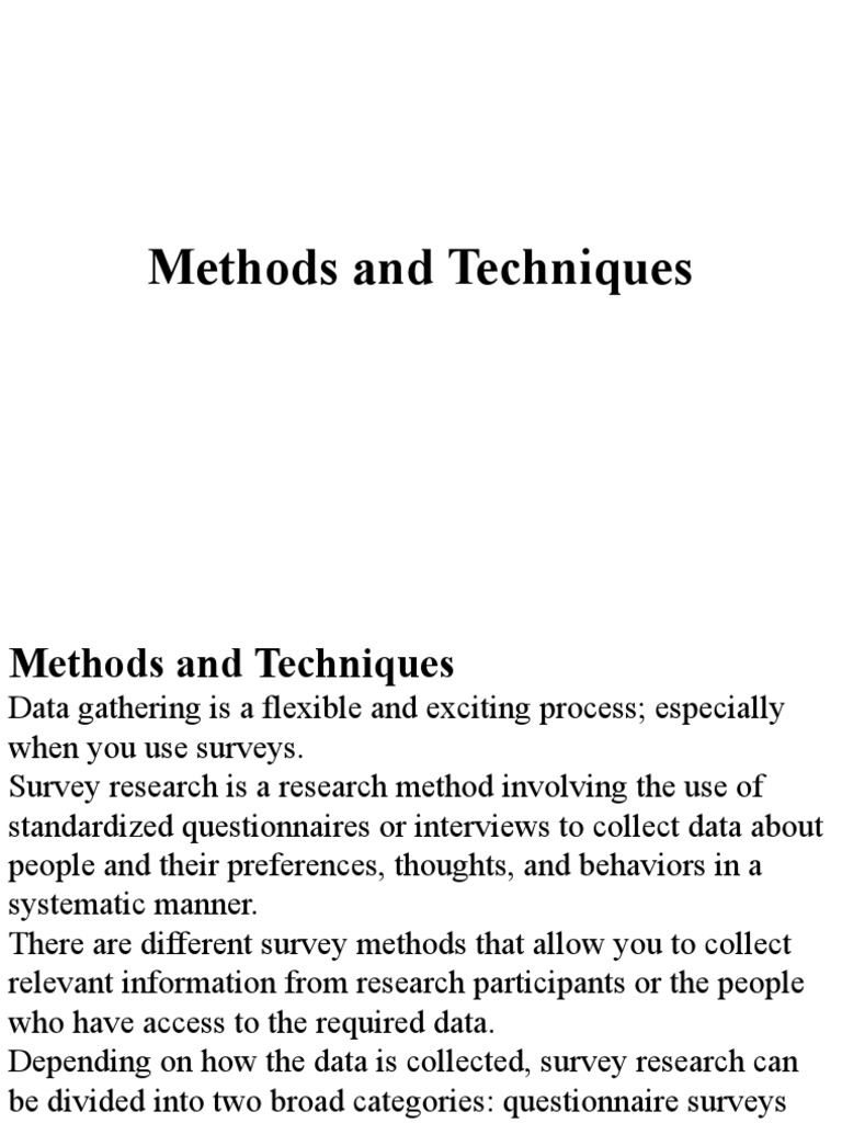 Survey Research Methods Explained | PDF | Survey Methodology | Focus Group