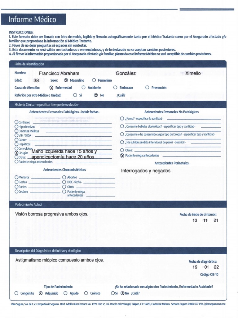 Informe Médico | PDF