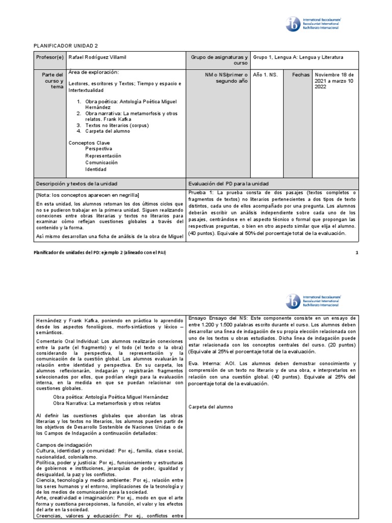 Lengua y Literatura Unidad 2 | PDF | Pensamiento | Aprendizaje