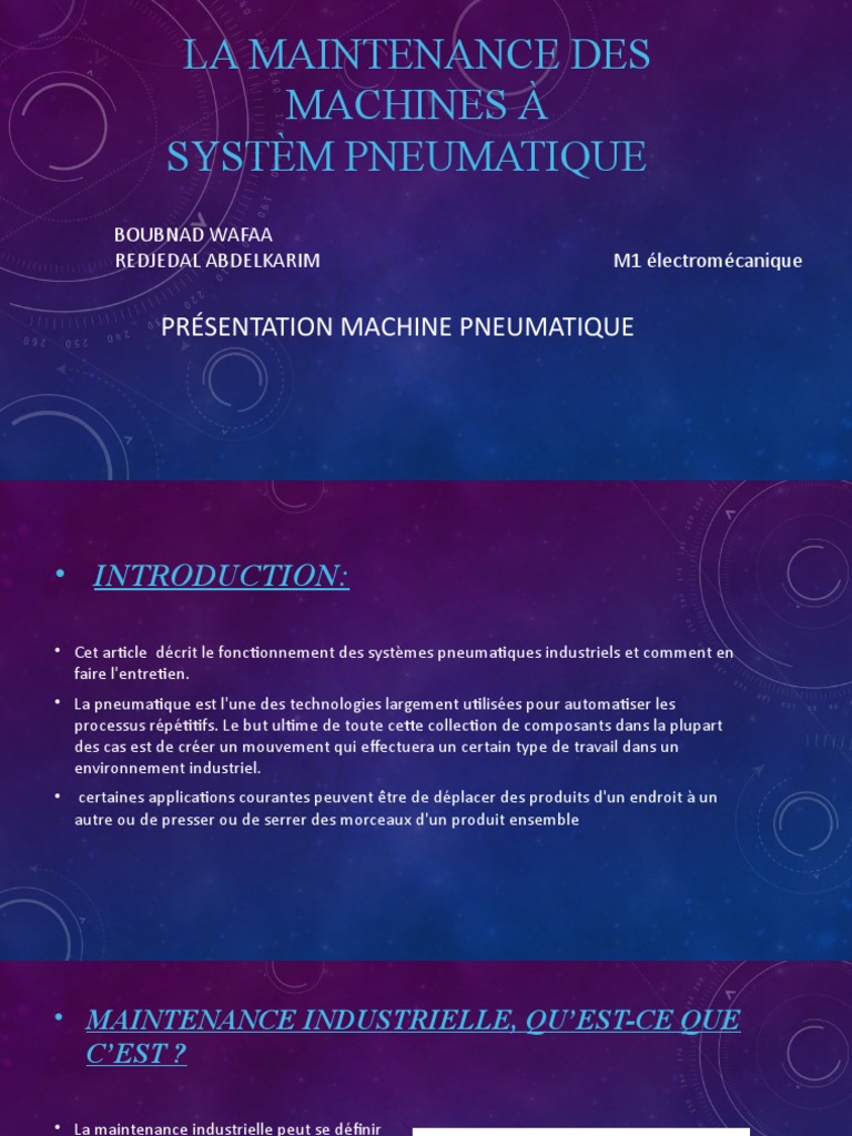 La Maintenance Des Machines À Système Pneumatique | PDF | Piston | Énergie pneumatique