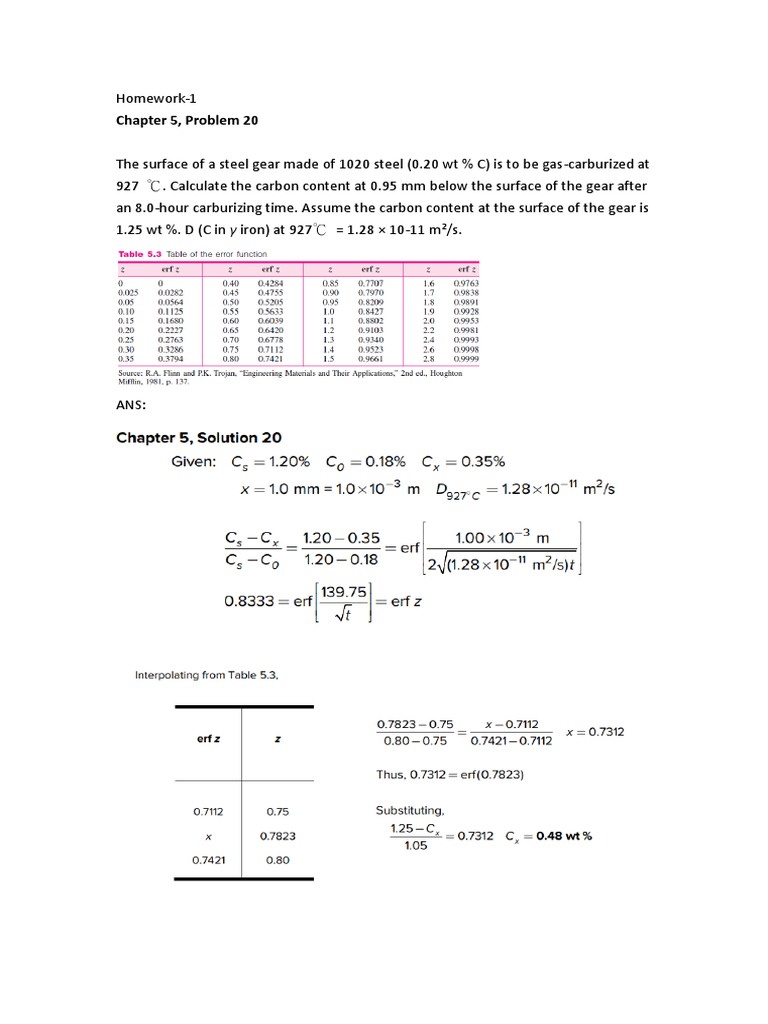 Homeworks of Chapter 5 - Solutions | PDF
