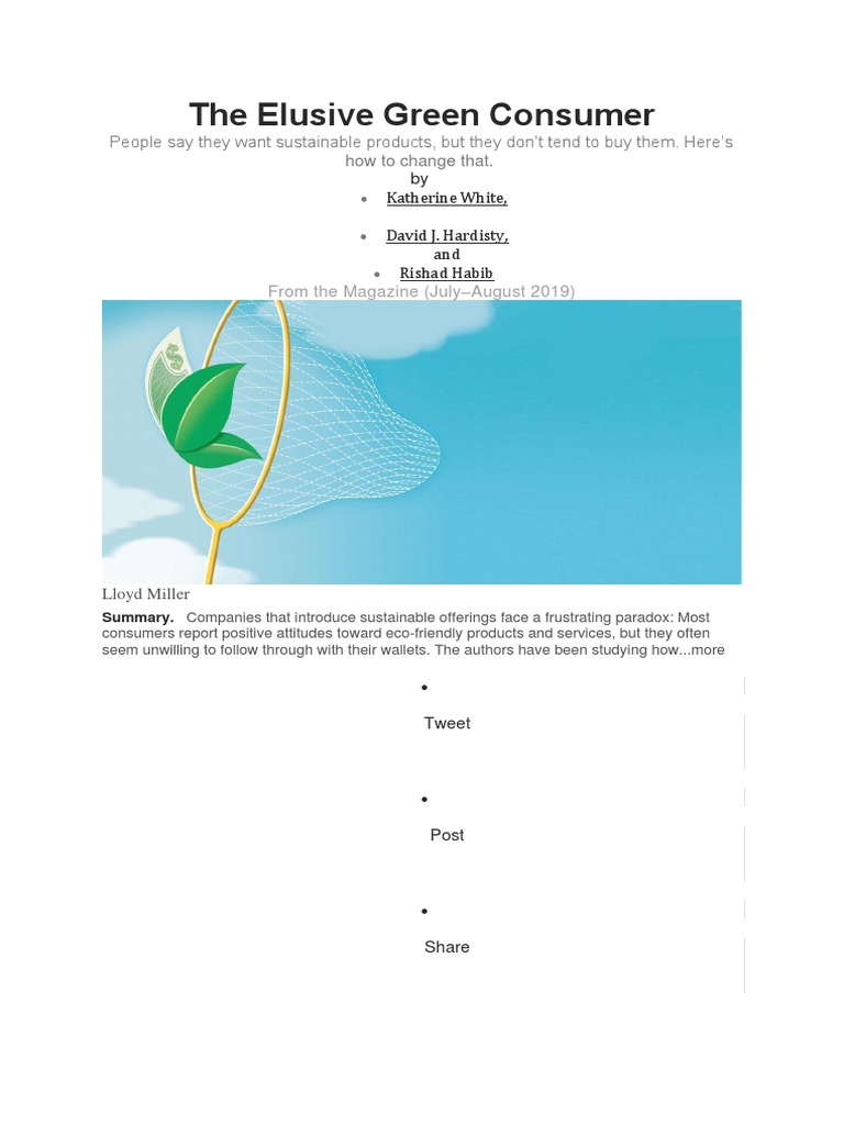 Understanding the Green Consumer Paradox | PDF
